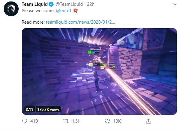 Mitr0 rejoint la team Team Liquid - First Gaming and Esports Media ...